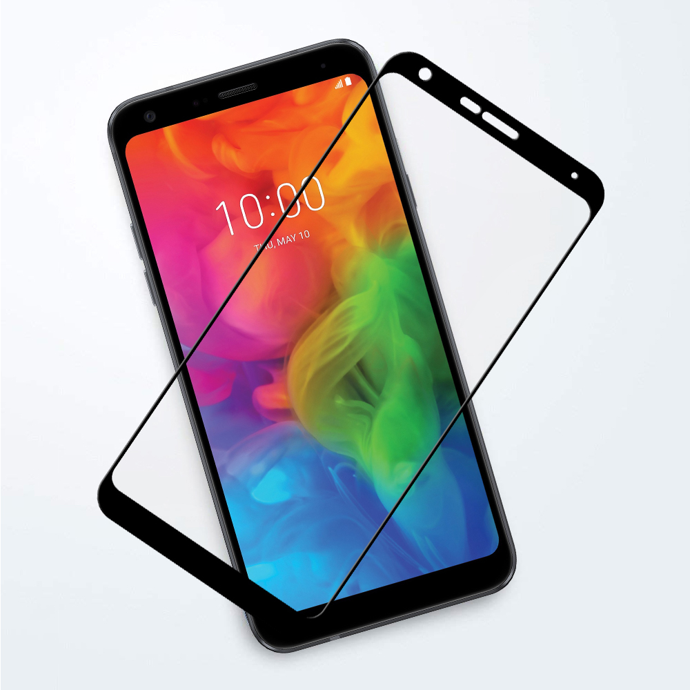 Full Coverage Tempered Glass Screen Protector for LG Q7